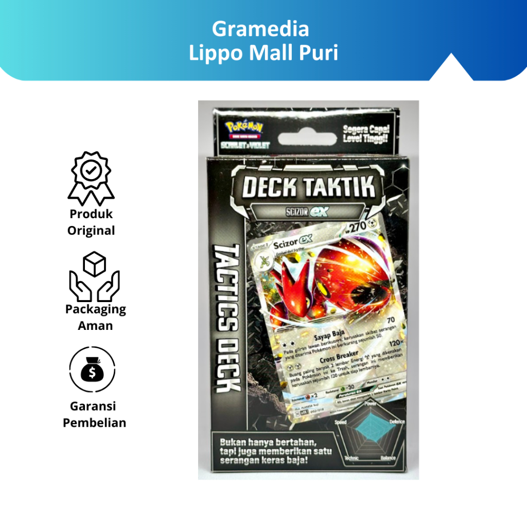 Jual Gramedia Lippo Mall Puri - POKEMON GAME KARTU KOLEKSI DECK TAKTIK - SCIZOR SVTH | Shopee ...