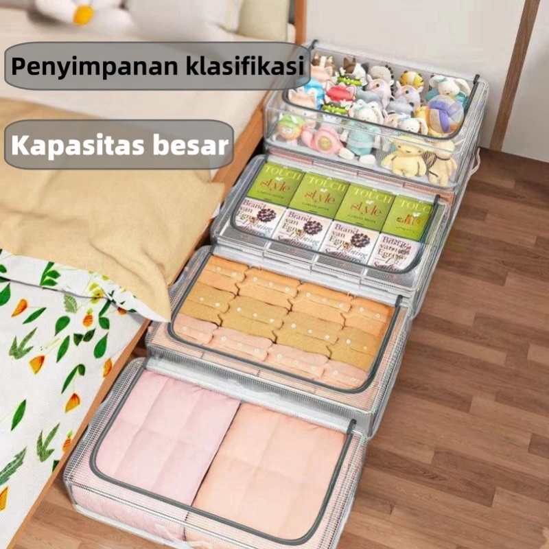 Jual di bawah tempat tidur container box PVC Lipat kotak penyimpanan ...