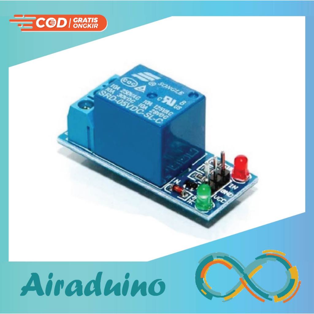 Jual Relay Driver 1 Channel Active Low Modul Relay 5V 250VAC / 30VDC ...