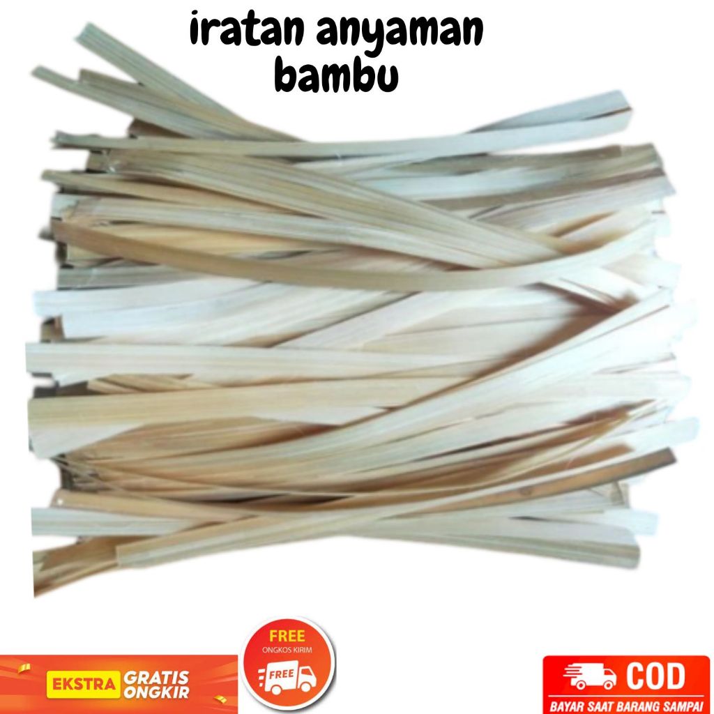 Jual ( 1 ikat = 100 pcs )Iratan bahan anyaman Bambu Untuk Kerajinan ...