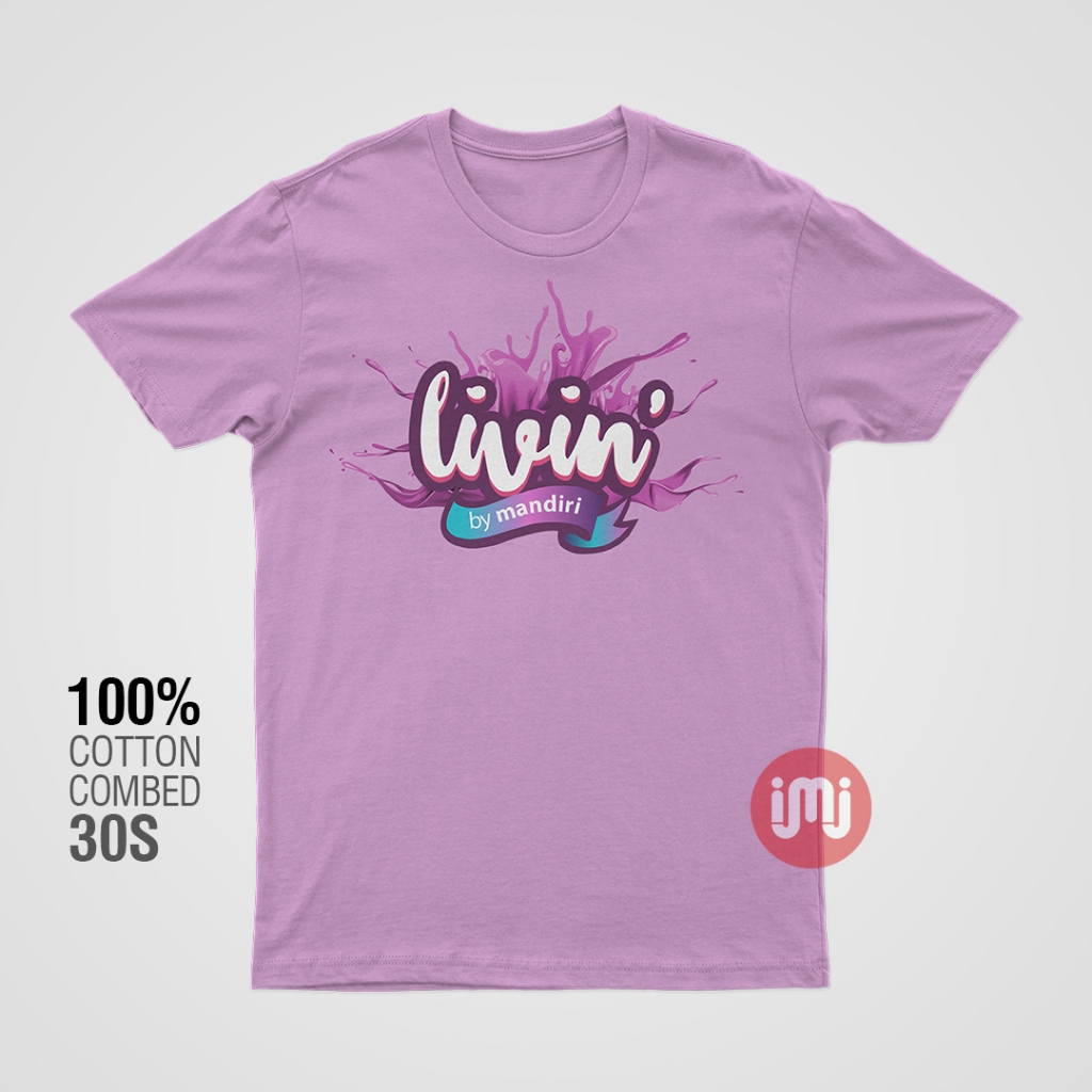 Jual KAOS LIVIN By MANDIRI LOGO SPLASH | Kaos Livin | Baju Livin ...
