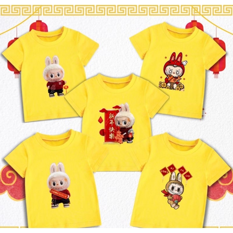 Jual TOM SHIRT Kaos Labubu CNY Imlek 2025 Anak Cewek Cowok | Shopee ...