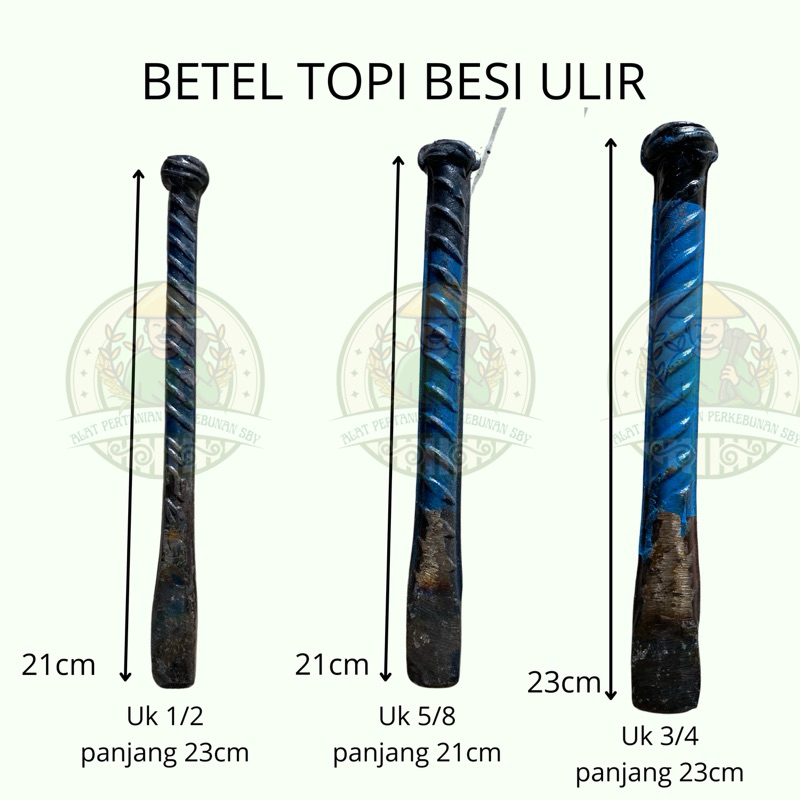 Jual Betel topi pahat beton besi ulir baja | Shopee Indonesia