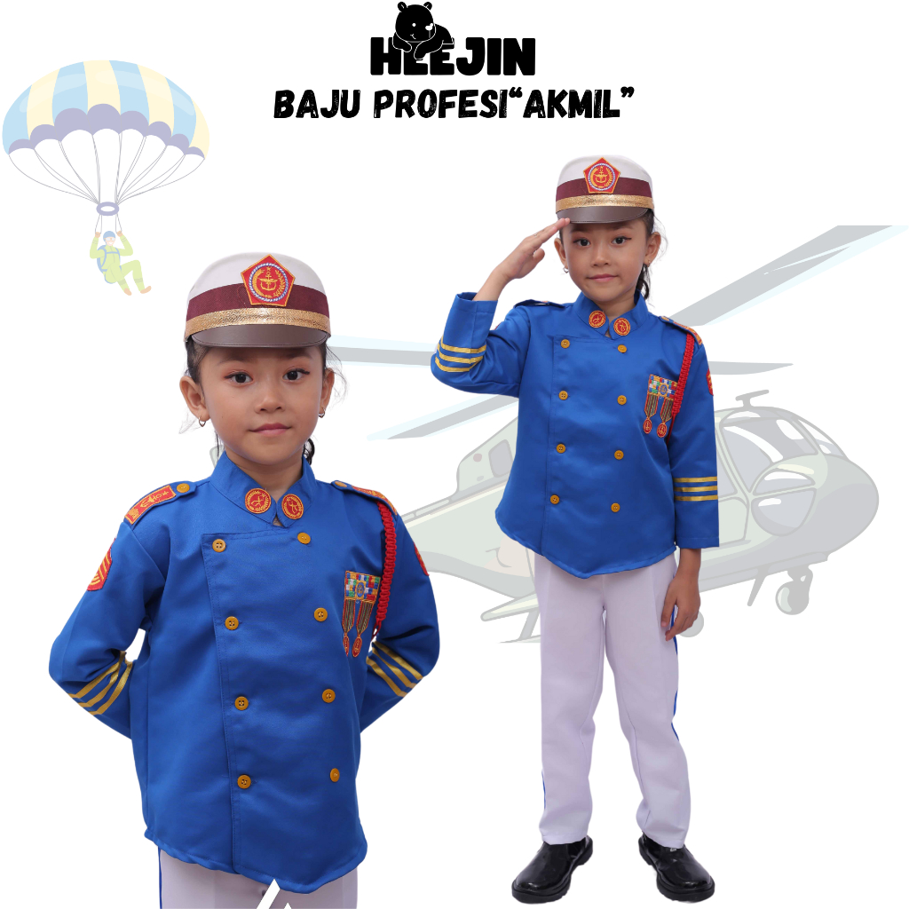 Jual HEEJIN Baju Profesi Anak Putri Taruni Akmil Akademi Militer Kostum Karnaval TK PAUD ...