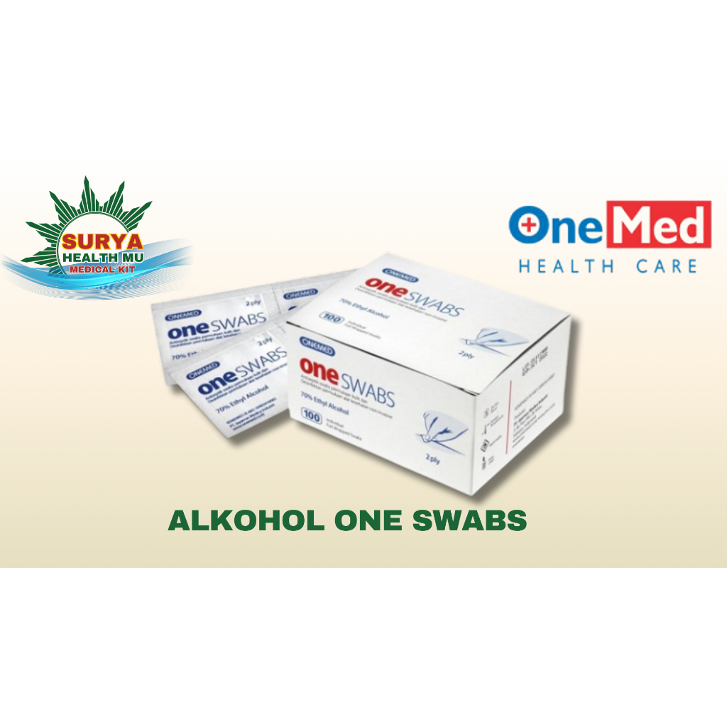 Jual Oneswabs Tisu Alkohol Swab 2ply ONEMED Isi 100pcs Tissue Alcohol ...