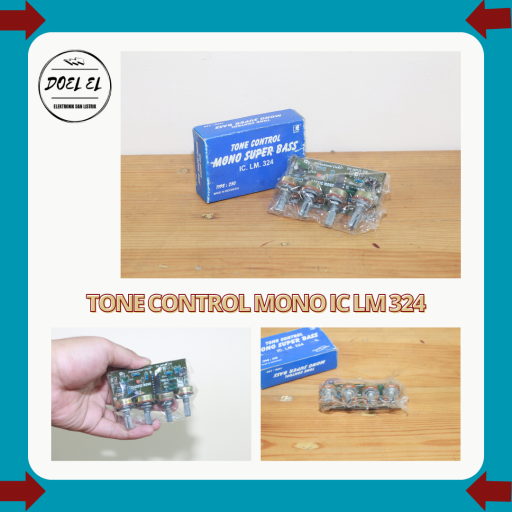 Jual KIT TONE CONTROL MONO SUPER BASS RANIC TYPE 250 IC LM 324 | Shopee ...