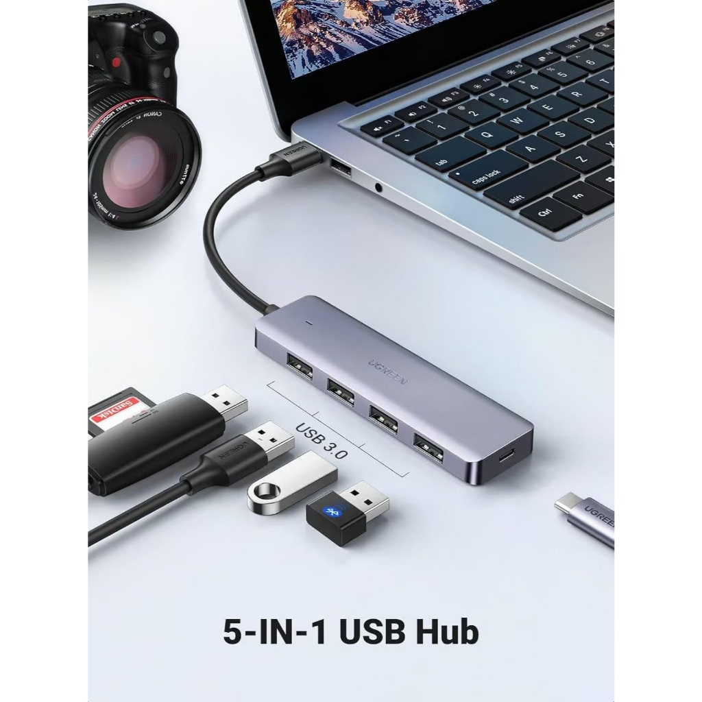 Jual UGREEN USB Hub 4 Port USB 3.0 High Speed 5Gbps 50985 | Shopee Indonesia