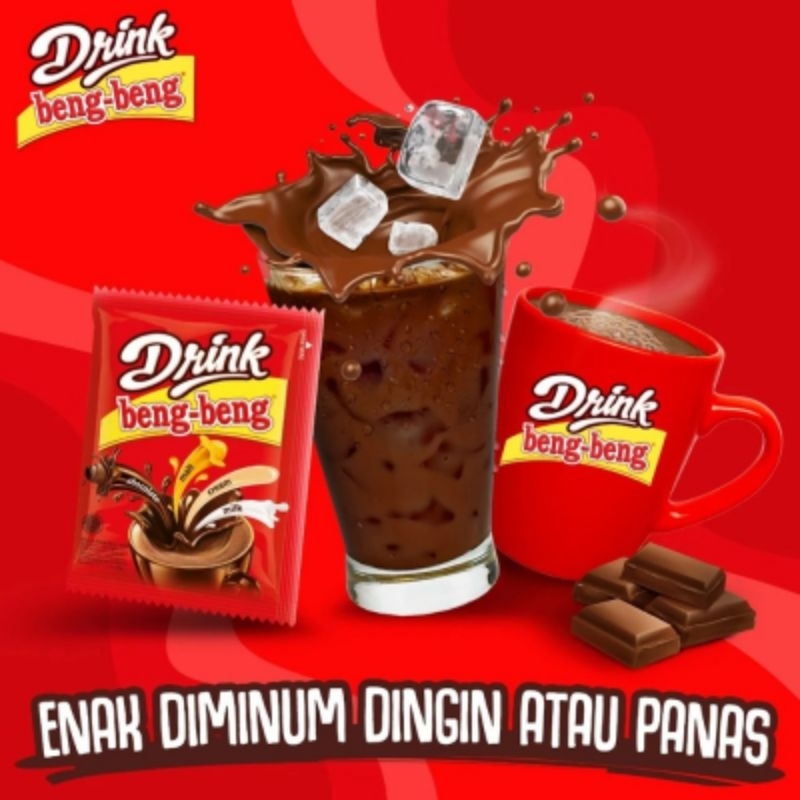 Jual Drink Beng Beng Cokelat 1 Pack Renteng isi 10 pcs Minuman Cokelat ...
