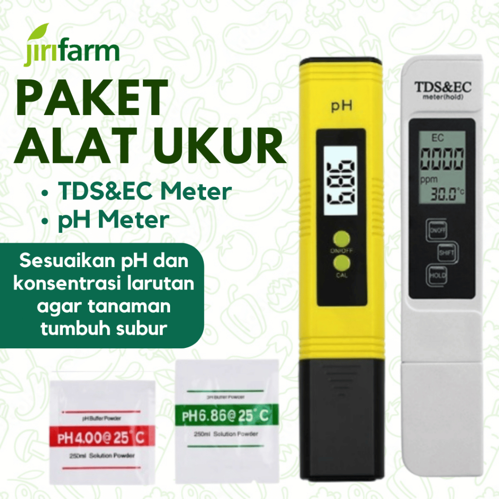 Jual JIRIFARM - Paket Alat Ukur Hidroponik TDS EC + pH Meter untuk Ukur ...