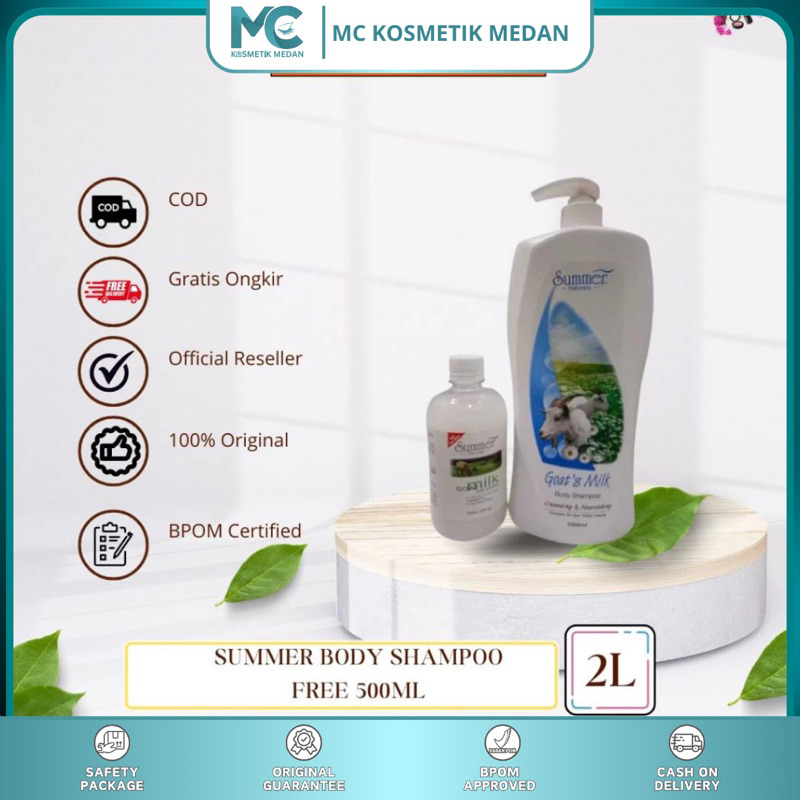 Jual SUMMER-BODY SHAMPOO 2Liter FREE 500ML- Sabun Mandi Badan | Shopee ...
