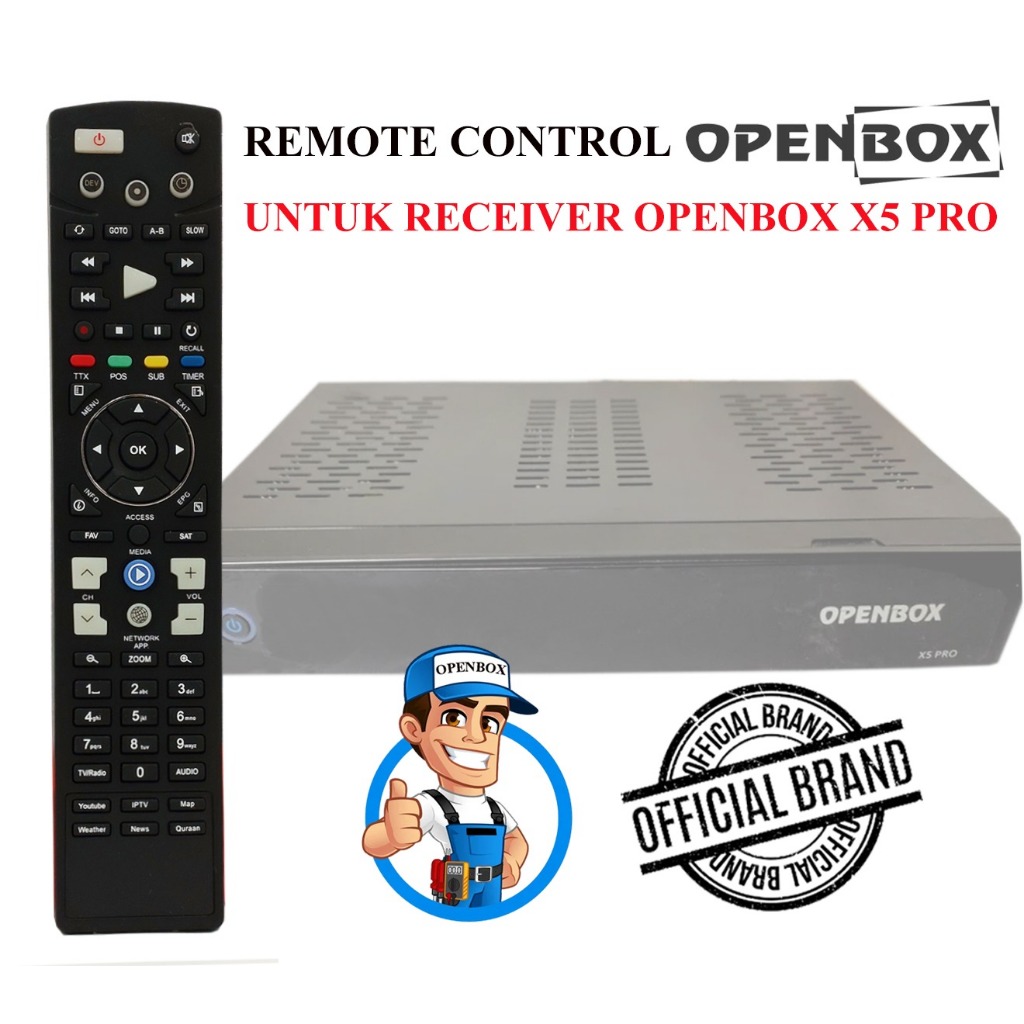 Jual Remote Original Receiver Parabola Skybox / Openbox X5 PRO+ | Shopee Indonesia