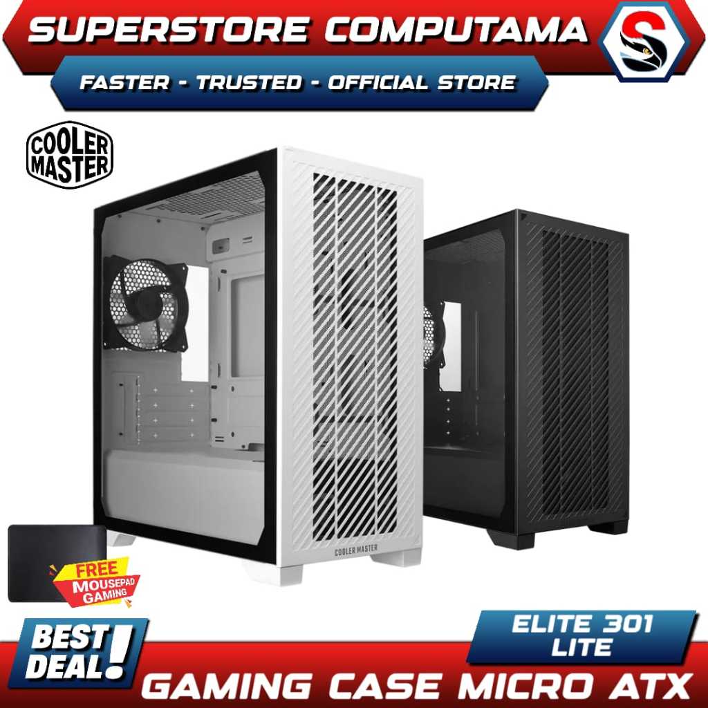Jual Casing Cooler Master Elite 301 Lite Micro ATX Gaming Case | Shopee ...