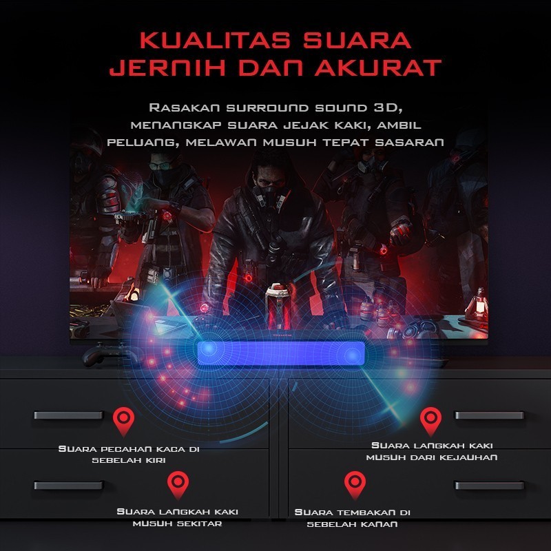 Jual Gamen GS8 / GS-8 Multimedia Soundbar Speaker Gaming RGB Garansi ...