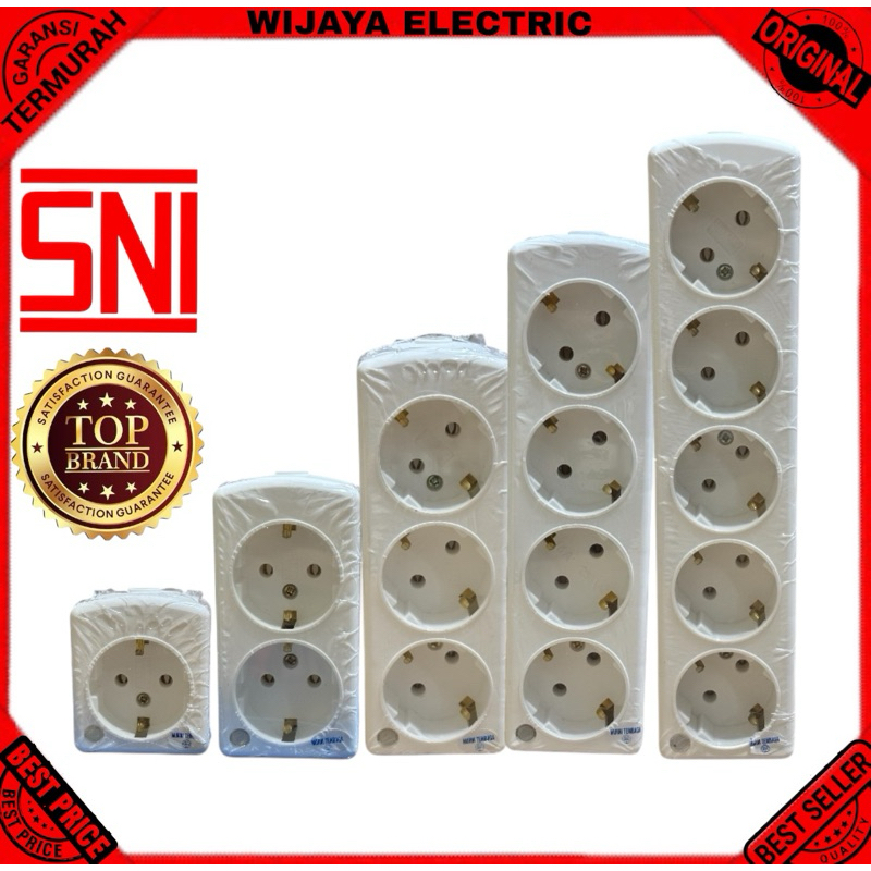 Jual Shukaku stop kontak Arde Kuningan Dengan Lampu indikator 1 2 3 4 5 ...