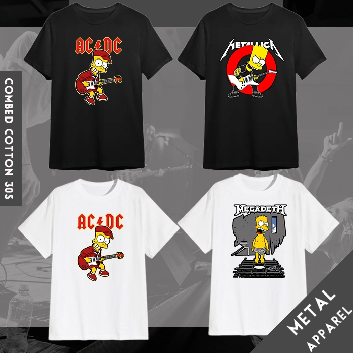 Jual Kaos AC DC Simpson / Baju Megadeth Metal The Simpson / T-shirt ...