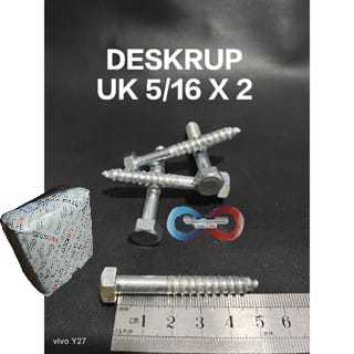 Jual BOX - Deskrup 5/16 x 2 inch || LAG Desk Screw Isi :250 pcs ...