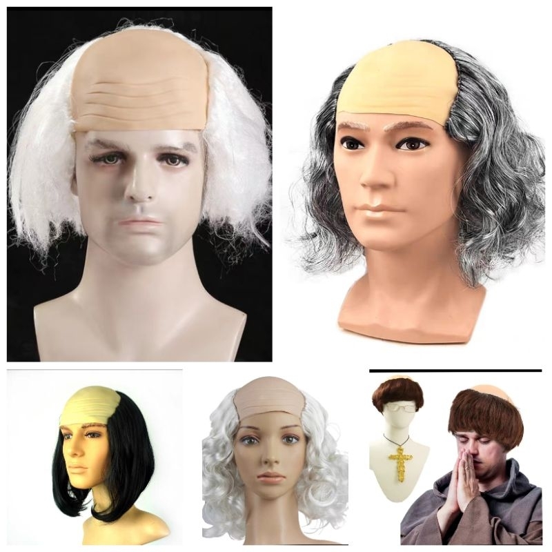 Jual WIG BOTAK SETENGAH RAMBUT GUNDUL KEPALA COSPLAY HEAD ALBERT ...