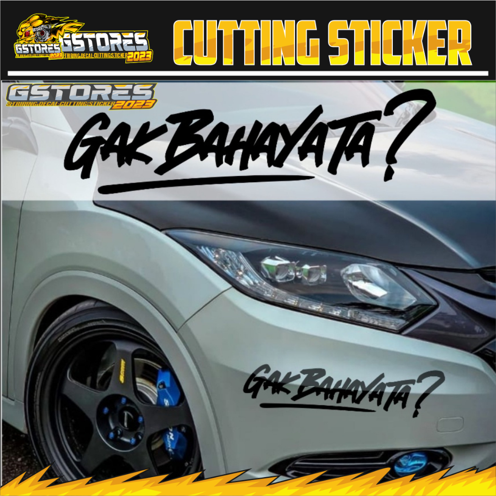 Jual STICKER BUMPER MOBIL STICKER GA BAHAYA TA!? STICKER BEMPER MOBIL ...