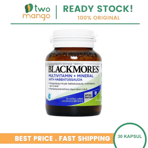 Jual BLACKMORES MULTIVITAMINS PLUS MINERALS WITH HABBATUSSAUDA 30 CAPS | Memelihara Daya Tahan ...