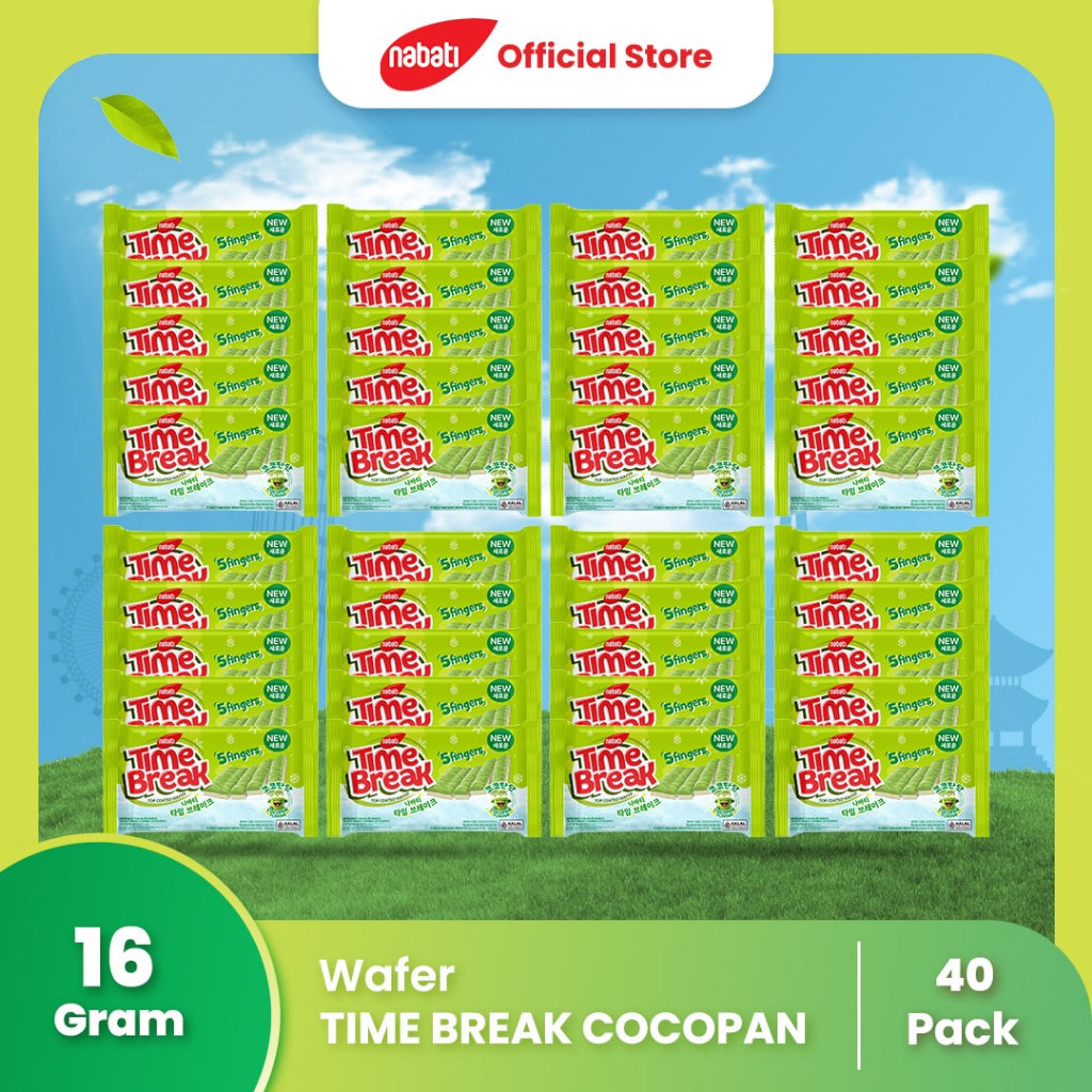 Jual Wafer Time Break Cocopan 16 gr - 40 pcs | Shopee Indonesia