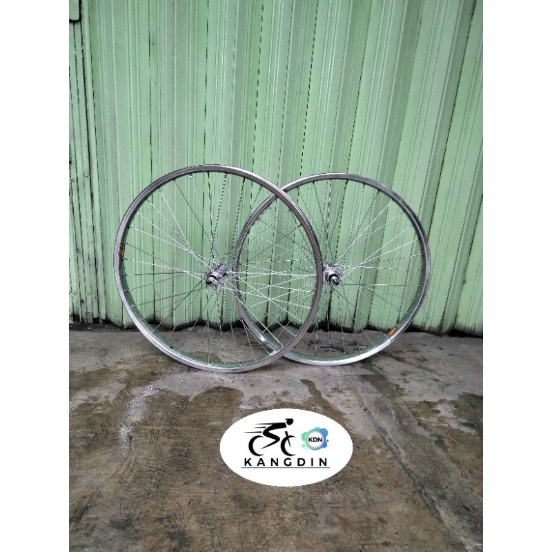 Jual Wheelset Velg Sepeda 20/24/26 Murni Bahan Besi Hub Belakang Double ...