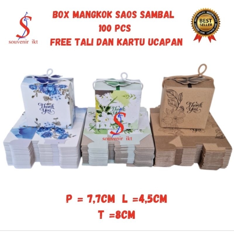 Jual HANYA BOX!!! 100Pcs Box Mangkok Saus Sambel/Box Mangkok Bulat/Box ...