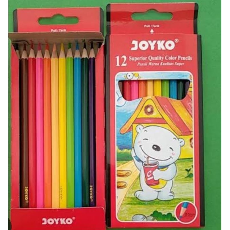 Jual Joyko pensil warna 12 pcs panjng | Shopee Indonesia