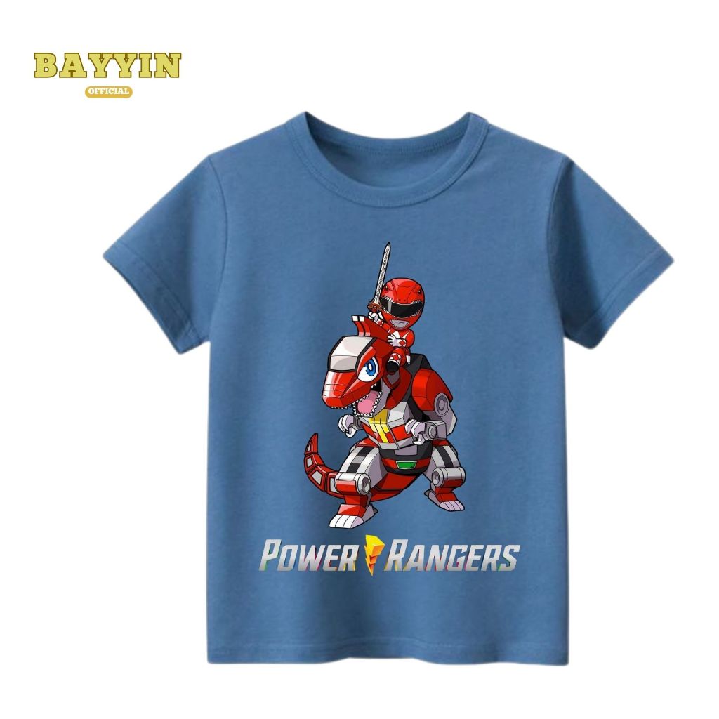Jual Kaos Anak Custom Nama Combed 30s Gambar POWER RANGER MERAH Untuk Anak dan Hadiah kaos Anak ...