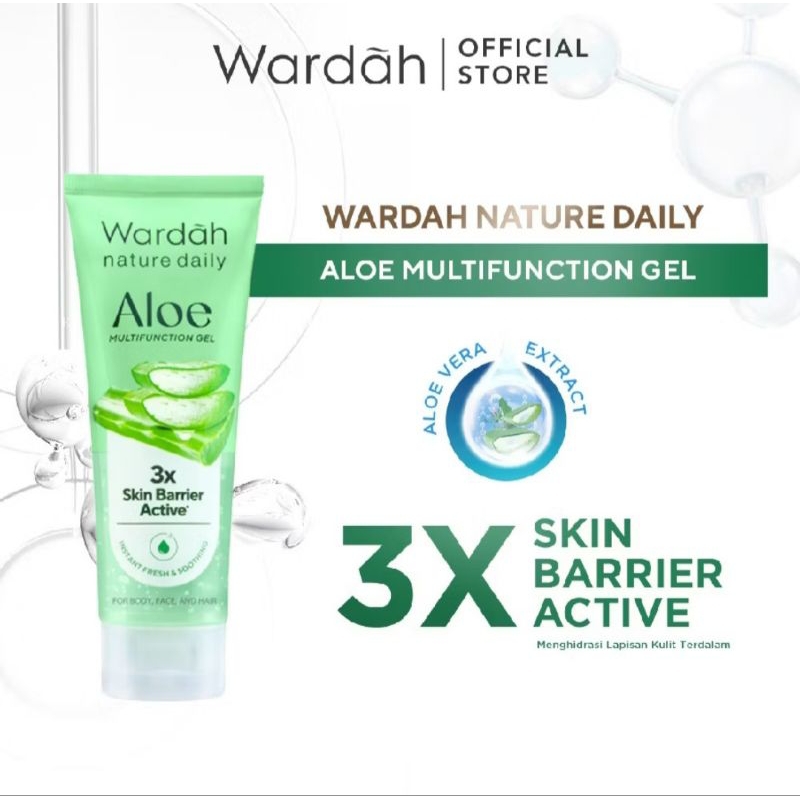 Jual Wardah nature daily aloe Multifunction gel 100 ml | Shopee Indonesia