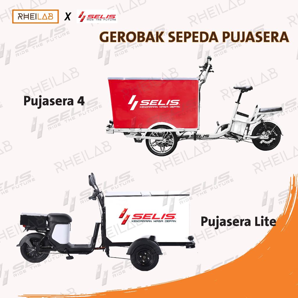 Jual Gerobak Sepeda Listrik Pujasera atau Gerobak Minuman & Makanan ...