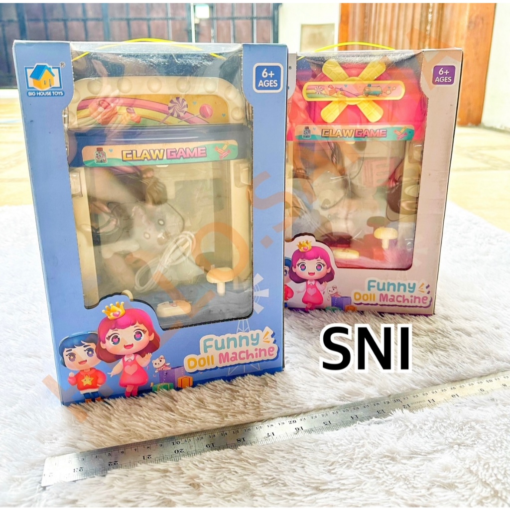 Jual MAINAN LQ3309 PINK DAN BIRU CLAW GAME MACHINE MESIN CAPIT BONEKA ...