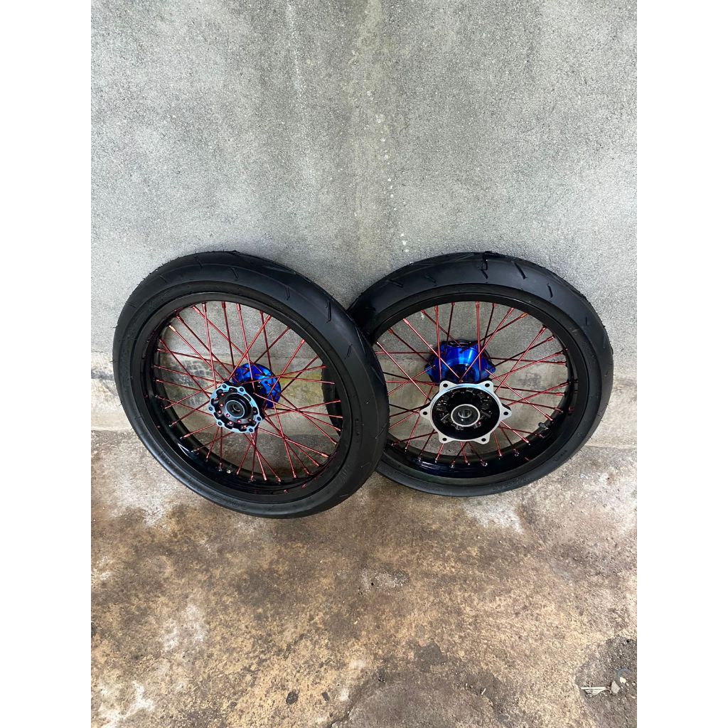 Jual Velg Semi Cacing Yamaha WR Ukur 215/250 Ban Primax Baru Ring 17 ...