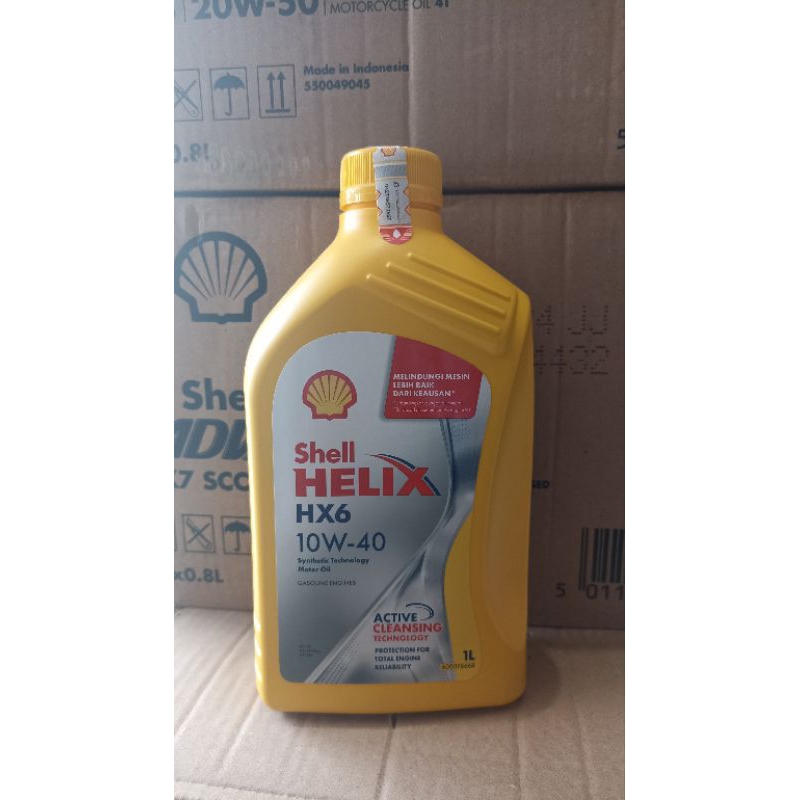 Jual SHELL HELIX HX6 10W-40 1L ORIGINAL BARCODE | Shopee Indonesia