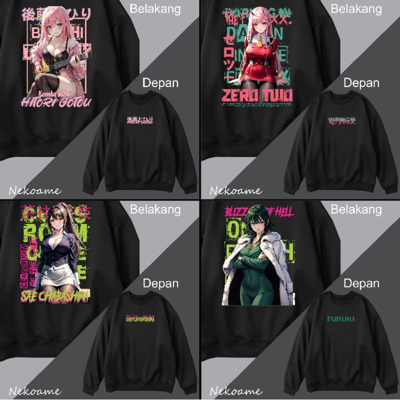 Jual Sweater Bocchi The Rock/Sweater Zero Two/Sweater Fubuki/Sweater ...