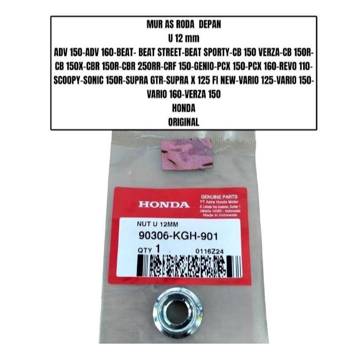 Jual MUR AS RODA DEPAN U 12MM ADV BEAT CB 150 CRF 150 GENIO PCX REVO ...