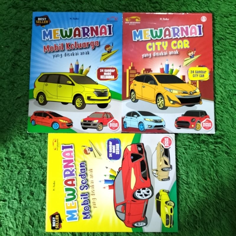 Jual ORIGINAL BUKU MEWARNAI MOBIL KELUARGA CITY CAR MOBIL SEDAN YANG DI ...
