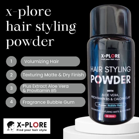 Jual Hair Powder X-Plore Bubuk Rambut Hair Styling Texture Pomade Bubuk ...