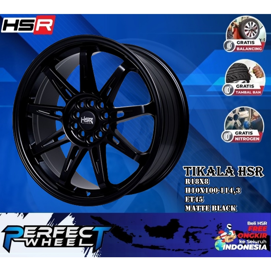 Jual Velg Hsr Tikala Ring 18 Lebar 8 Pcd 5X100/5X114,3 Velg Mobil New Veloz,Yaris Cross,Innova ...