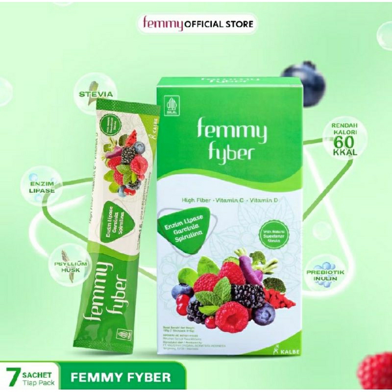 Jual Femmy Fyber Minuman Diet Fiber Tinggi Serat Dengan Kandungan Vitamin C & Vitamin D | Shopee ...