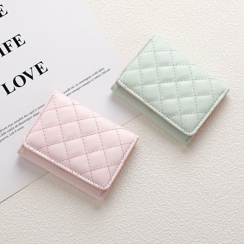 Jual DOMPET WANITA POLOS MACARON BAHAN KULIT PU ESTETIK /DOMPET PENDEK ...