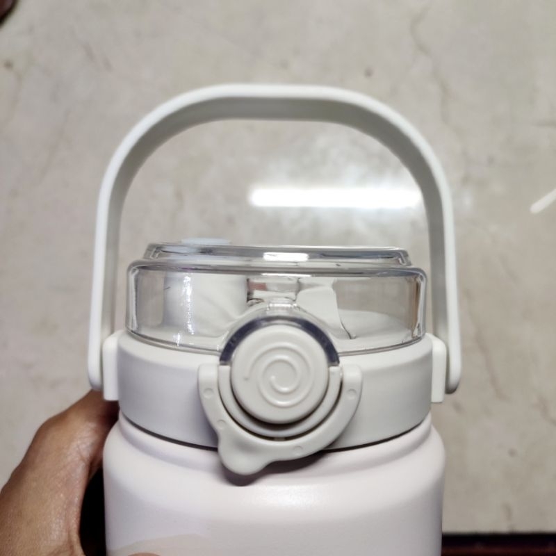 Jual Ay00! Termos Botol Stainless 1 Liter HBLF Dua Cara Minum | Shopee ...