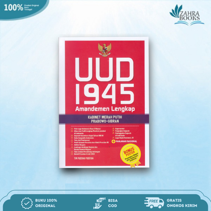 Jual BK - Buku UUD 1945 Amandemen Lengkap : Kabinet Merah Putih Prabowo - Gibran | Shopee Indonesia