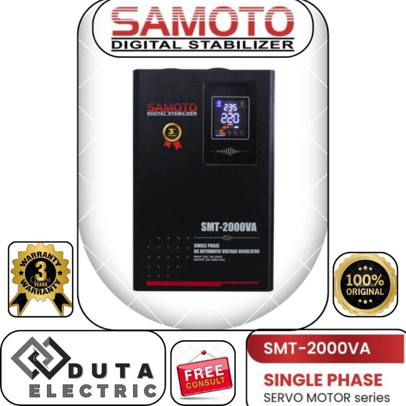 Jual Stabilizer samoto SMT-2000VA stabilizer ( servo motor ) | Shopee ...