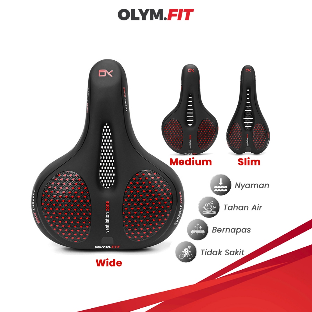 Jual Jok Sadel Sepeda Empuk Lebar Seat Saddle Road Bike MTB Seli ...