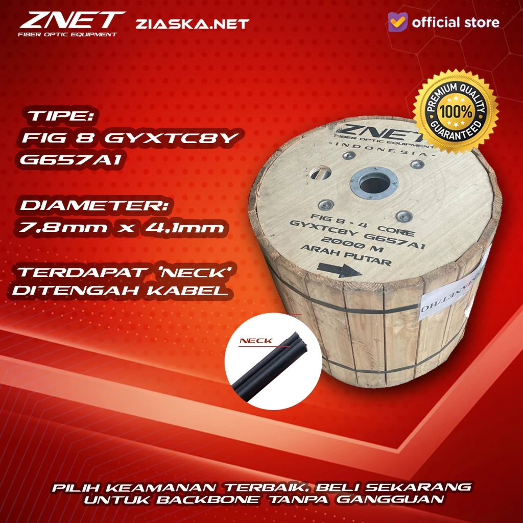 Jual KABEL FIBER OPTIC FIG 8 4 CORE 2000 M METER 2 KM KU MINI JELLY ...