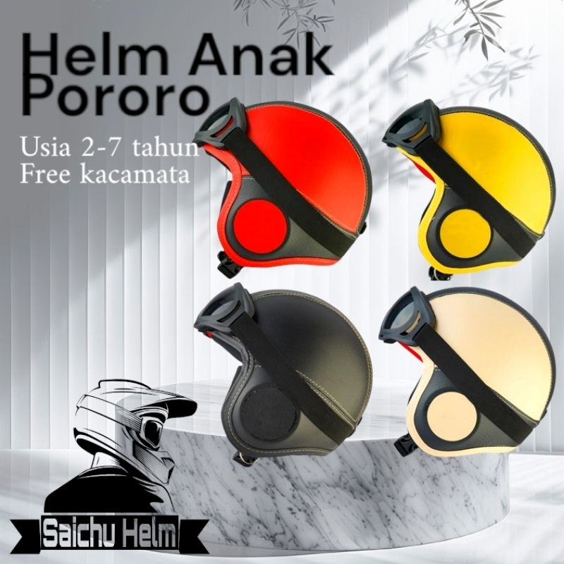 Jual HELM BOGO ANAK RETRO PORORO PILOT KACAMATA 2-6 TAHUN | Shopee ...