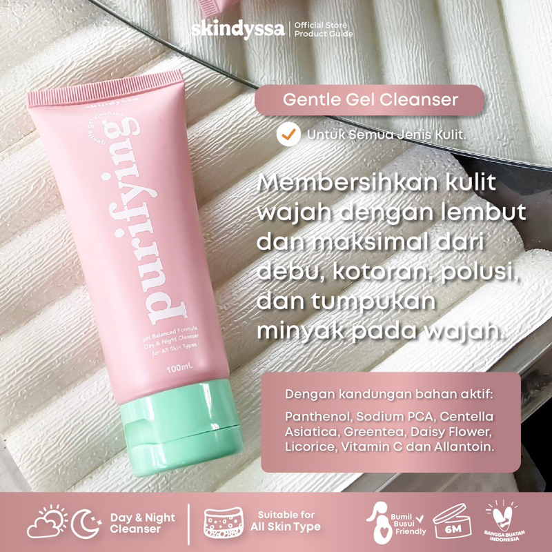 Jual Skindyssa Purifying Gentle Gel Cleanser | Sabun Wajah Gentle, Non ...