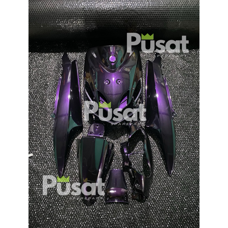 Jual COVER FULL BODY HALUS YAMAHA MIO SMILE WARNA MOONLIGHT PURPLE ...