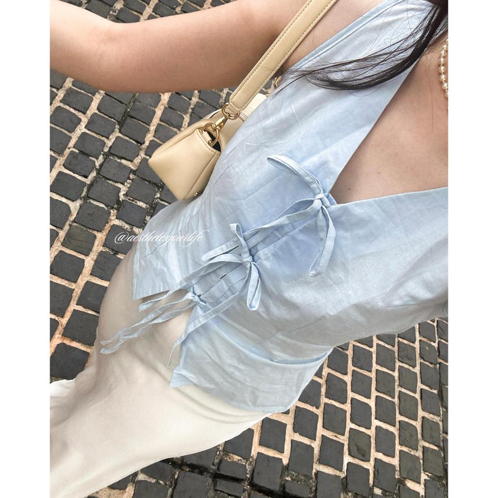 Jual Alison Ribbon Vest | Aesthete yourlife | Shopee Indonesia