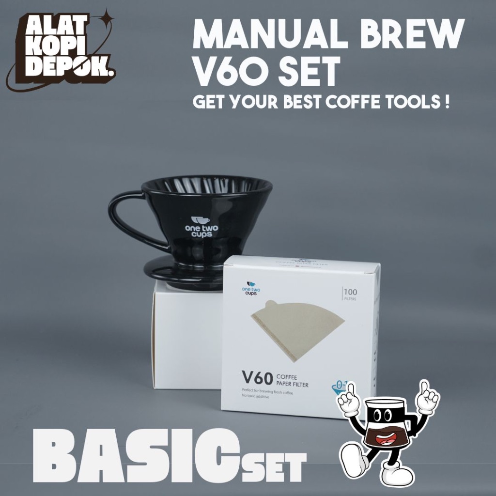 Jual One Two Cups V60 Plus Paper Filter | Paket Hemat V60 Dripper Set ...